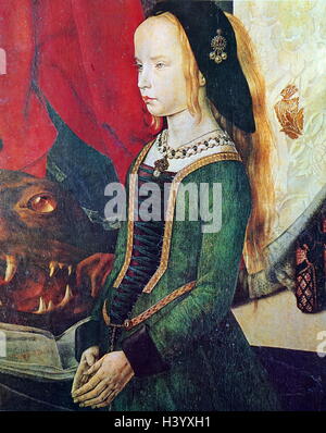 Detail from the 'Portinari Triptych' by Hugo Van Der Goes (1440-1482) a Flemish painter. Dated ...