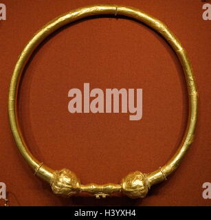 Gold torc worn by a wealthy Byzantine woman. Dated 4th Century Stock ...