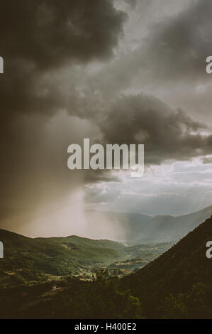Storm over the lake Stock Photo - Alamy