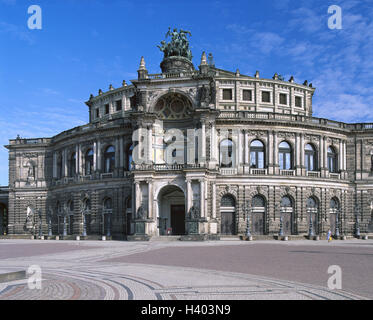 Semperoper opera house by Gottfried Semper, 1841, Theaterplatz, Dresden ...