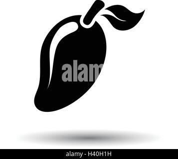 Icon of Mango. White background with shadow design. Vector illustration ...