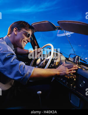 happy man near convertible car outdoors Stock Photo - Alamy
