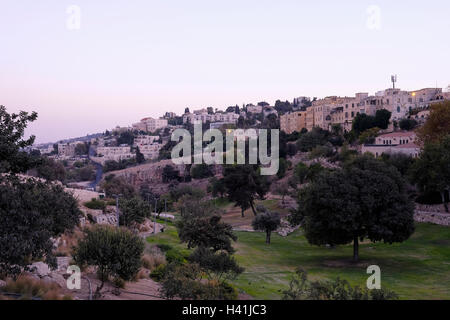 View of Valley of Hinnom the modern name for the biblical Gehenna or ...