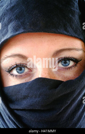 Woman, face veils, blue eyes, Portrait, Islam, religion Women face ...