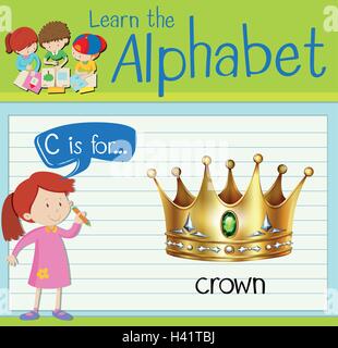 Flashcard letter C is for crown Stock Vector Image & Art - Alamy