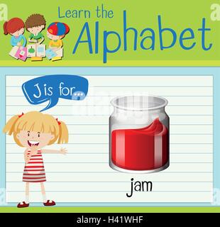 Flashcard letter J is for jam Stock Vector Image & Art - Alamy