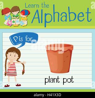 Flashcard letter p is for pot Stock Vector Image & Art - Alamy