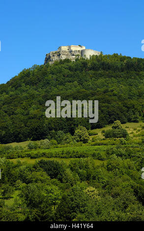 Germany, Swabian nightmare, Neuffen, castle ruin Hohenneuffen, detail ...
