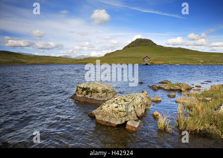 Devoke Water boathouse Lake District National Park England Stock Photo ...
