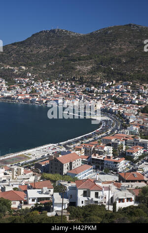 View of Vathi the capital of Samos island, Greece Stock Photo - Alamy
