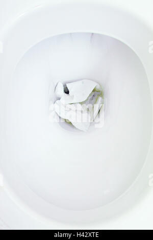 toilet clogged with toilet paper Stock Photo - Alamy
