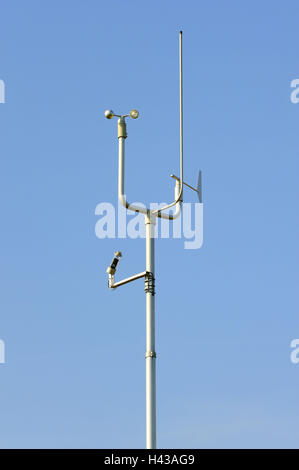 Meteorological measuring station with display and weather vane, column ...