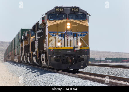 A selective focus of a train track Stock Photo - Alamy