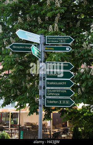 Germany, Saxony, sign of Saxon Switzerland National Park Stock Photo ...