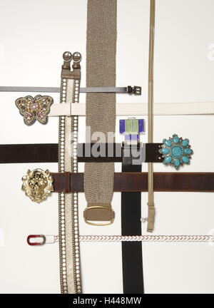 many different colors leather belt on display at the market for sale ...