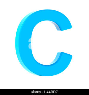 3d left leaning light blue letter A, 3D rendering graphic isolated ...