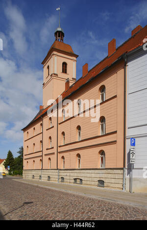 Germany, Mecklenburg-West Pomerania, Anklam, watch-tower Europe, Peene ...