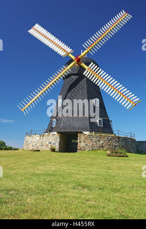 Denmark, Fünen, windmill Stock Photo - Alamy