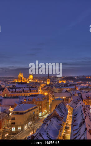 Germany, Thuringia, Erfurt, cityscape, winter Stock Photo - Alamy