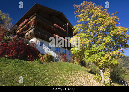 Austria, Tyrol, Osttirol, Defereggental, Hopfgarten, church, back light ...
