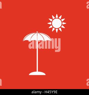 The parasol icon. Vacation symbol. Flat Stock Vector Image & Art - Alamy