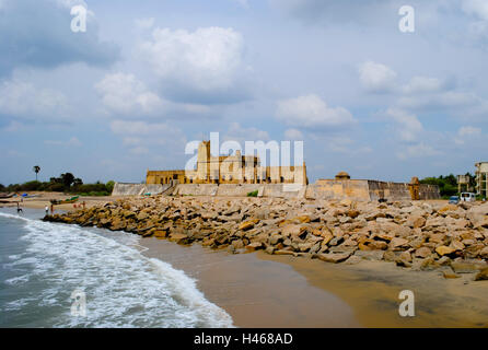 India Tamil Nadu Tranquebar Tharangambadi old Danish colonial coastal ...