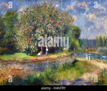 Renoir painting. "Chestnut Tree in Blossom" (Le marronnier en Fleurs ...