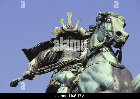 Tokyo, Japan. Statue of Kusunoki Masashige a Samurai Warrior on his ...