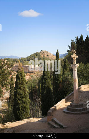 The cross outside the Ermita de Sant Josep Chapel of Saint Joseph ...
