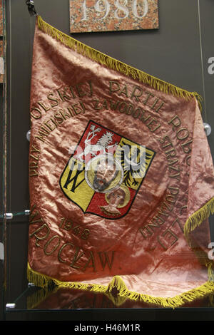 Poland, City Flag With Coat Of Arms In Market Square; Wroclaw Stock ...