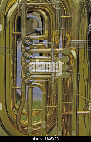 Musical instrument tuba, medium close-up, detail Stock Photo - Alamy