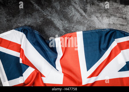 British flag on grey background Stock Photo - Alamy