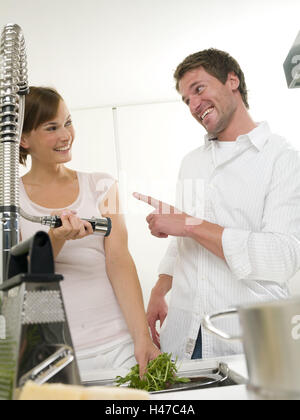 Couple, young, fun, cuisine, tap Stock Photo - Alamy