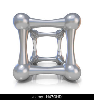 Simple cubic crystal lattice structure, illustration Stock Photo - Alamy