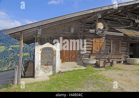 South Tyrolean farm, outside, barn, balcony, wooden house, house, Italy ...