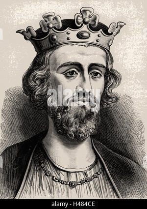 A portrait of King Edward II (1284 – 1327), King of England from 1307 ...
