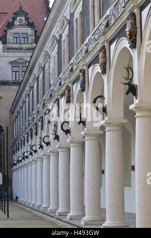 Stable court arcades, Dresden, Saxon, Germany Stock Photo - Alamy