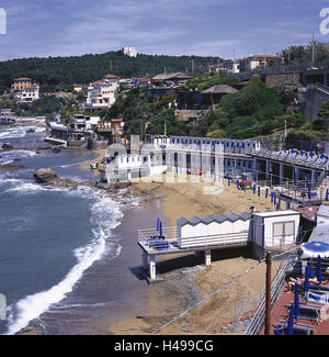 Beach Castiglioncello Tuscany Italy Stock Photo - Alamy