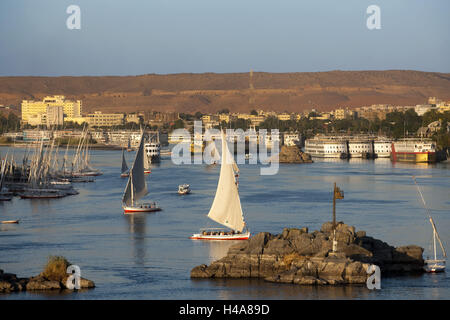 Egypt North Africa First Cataract river Nile viewed Sehel island near ...