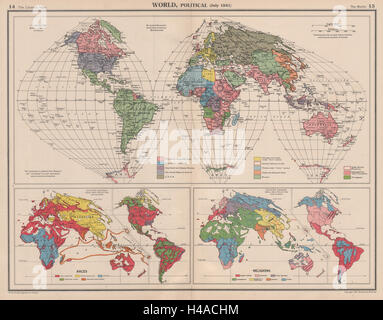 WORLD WAR 2 Japanese occupied China, Korea, Taiwan, Hong Kong 1943 old ...