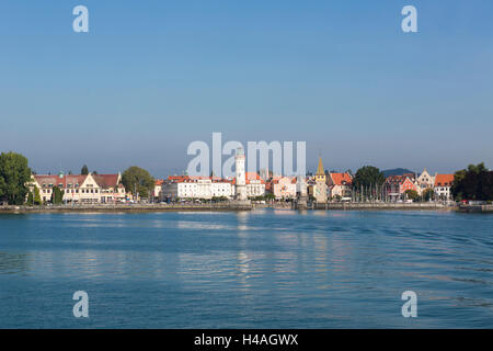 Lindau Island in Lake Constance (Bodensee) Bavaria Germany seen from ...