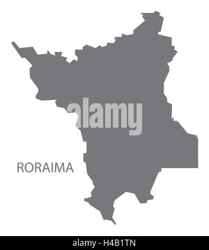 Roraima, Brazil. Simple vector map. State shape. Outline style. Border of Roraima. Vector ...