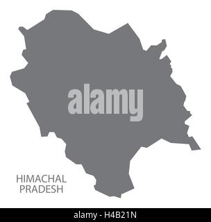 map of Himachal Pradesh is a state of India with borders districts ...