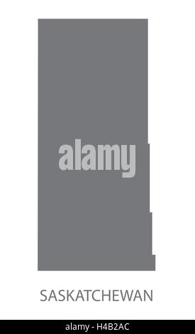 Saskatchewan Province and Territory of Canada Map. Black Illustration ...