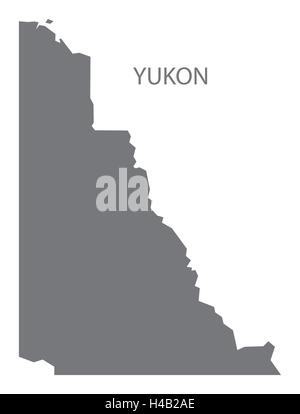 Yukon Canada Map Black Silhouette. YT, Canadian Territory Shape ...