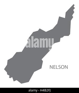 Nelson Region (Regions of New Zealand, South Island) map vector ...