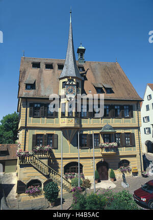 Germany, Baden-Wurttemberg, Bietigheim-Bissingen, Kuhriosum in front of ...