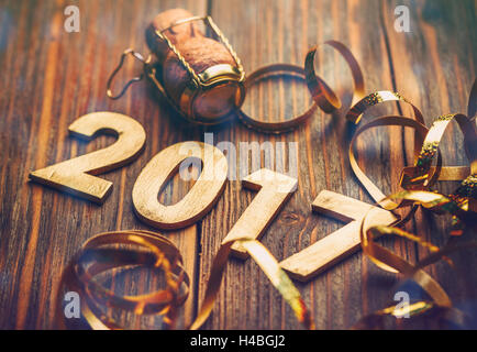 Wooden number of 2017 Stock Photo - Alamy
