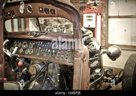 Hot-Rod, Rat-Rod, self-built with airplane radial engine Stock Photo ...