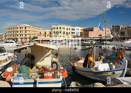 Crete, fishing harbour of Chania Stock Photo - Alamy
